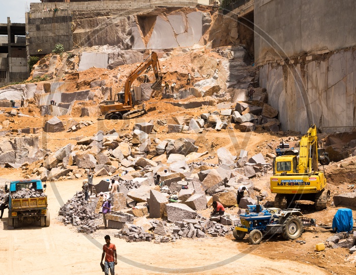 Image of Construction of residential complex in Film Nagar area ...