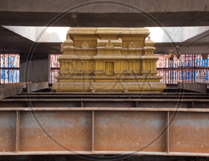 Image of The main temple or Garba Griha the resting place of the diety ...