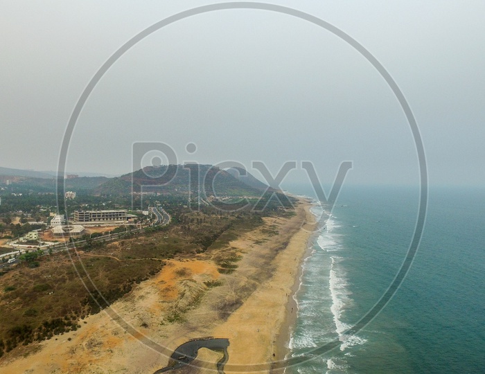 Image of aerial view of rushikonda-RU306579-Picxy