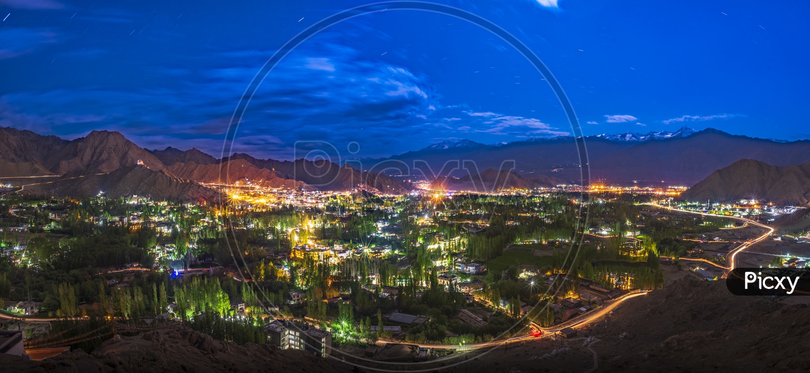 Image of Night View of Leh, Ladakh-QQ089466-Picxy