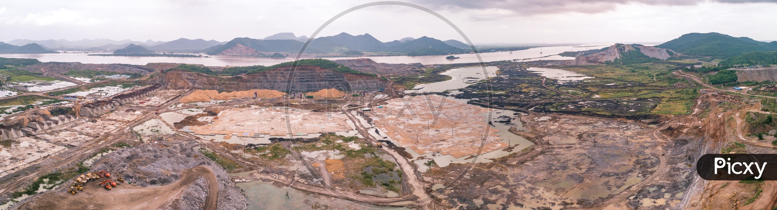 Image of Polavaram Irrigation Project Dam Construction Site-VU278468-Picxy