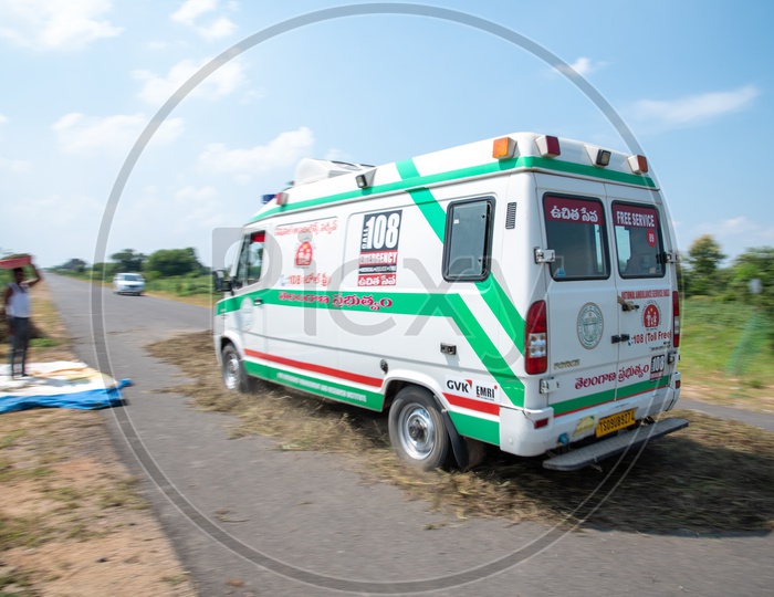 Image of 108 ambulance service, telangana-EB274827-Picxy