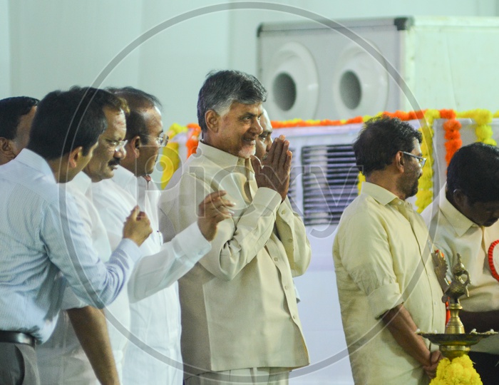 Image of Chief Minister Chandra Babu Naidu at Zero Budget Nature Farming (ZBNF) farmers meet ...