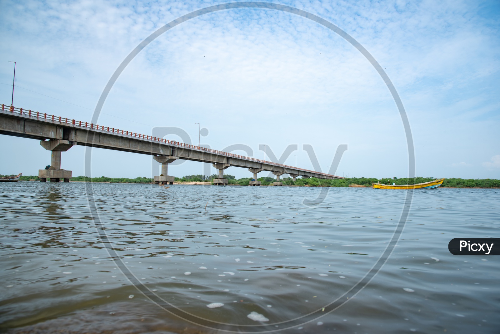 Image of Penumudi - Puligadda Bridge, Andhra Pradesh, India on River ...