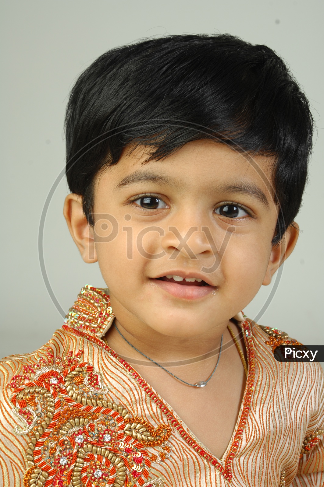 Image of Indian Boy in Traditional Clothes With a Smiling Face Over an ...