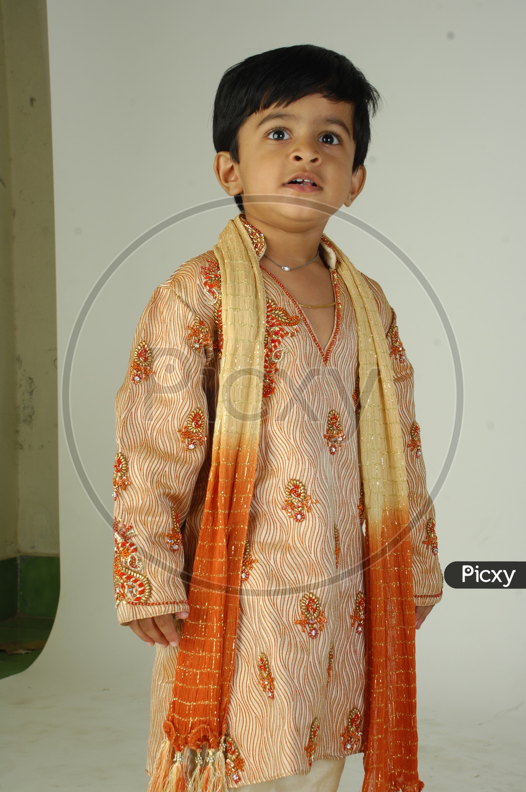 Image of Indian Boy in Traditional Clothes With a Smiling Face Over an ...