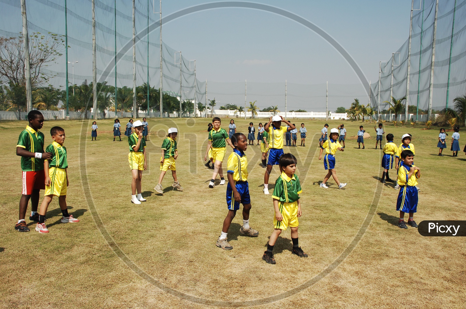 Image of Children at the School Sport day - Playing Football-DE158308-Picxy