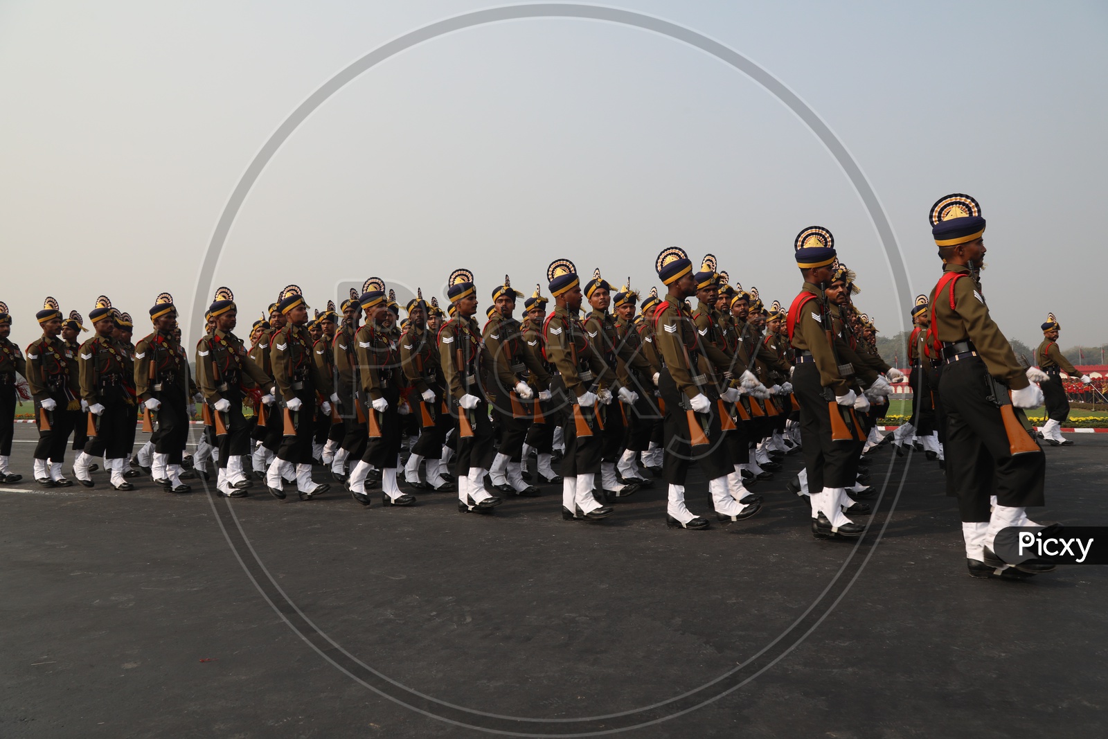 Image of Indian Army Soldiers Marching on Army Day Parade-EQ812458-Picxy