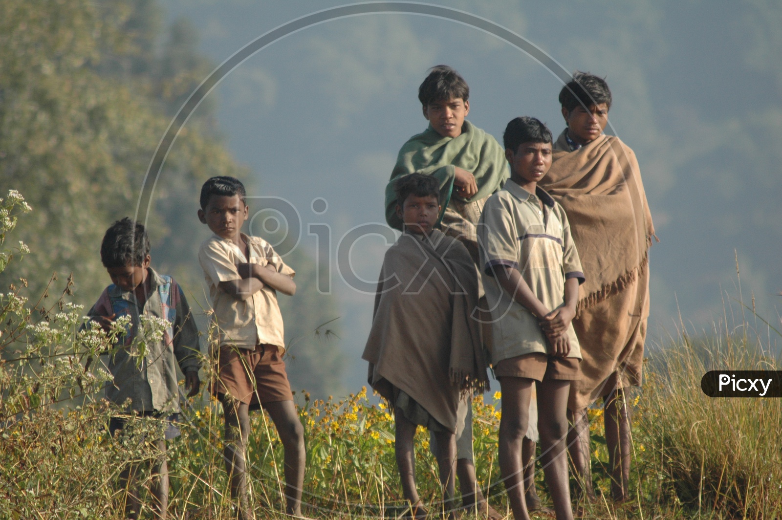 Image of Children In The Tribal Village-JL212229-Picxy
