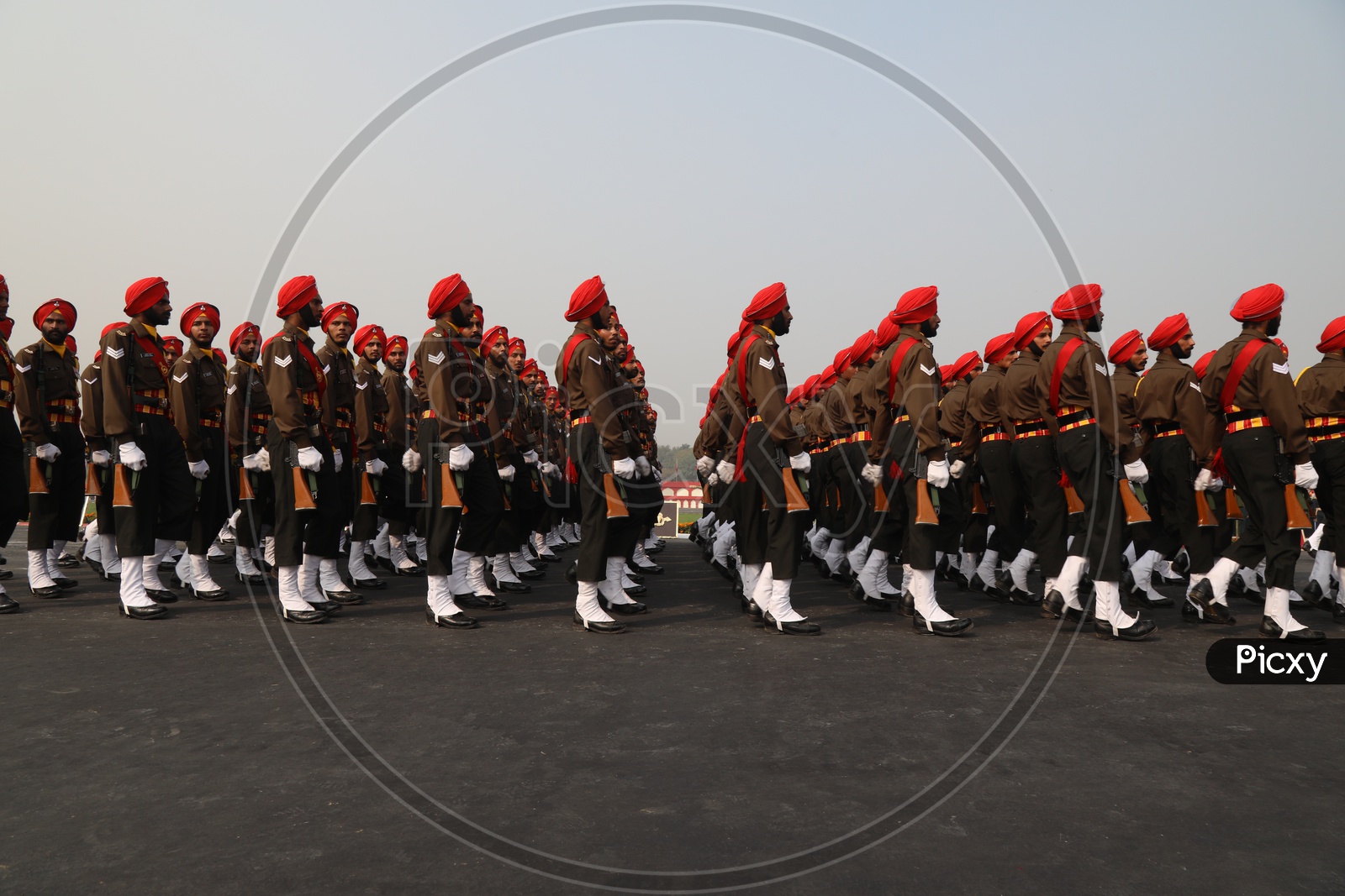 Image of Indian Army Soldiers Marching on Army Day Parade-YK449936-Picxy