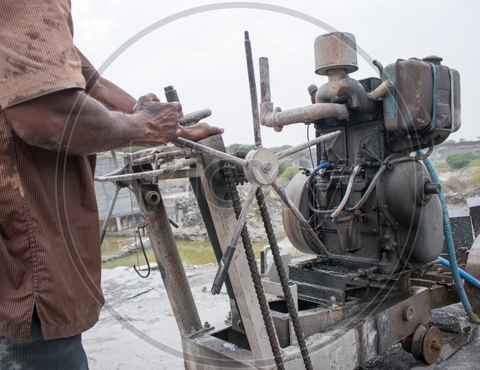 Image of stone quarry. stone quarry workers. stone quarry with ...