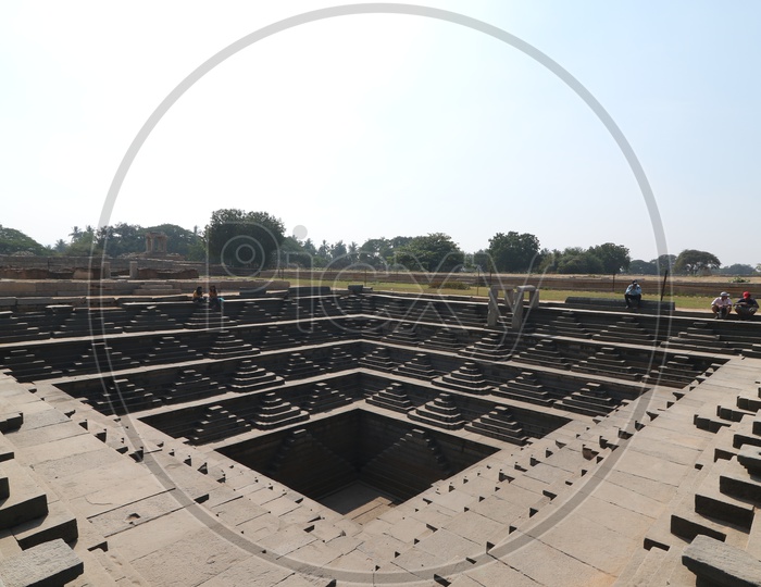 Image of Stepped Water Tank / Pushkarini Represents The Dravidian ...