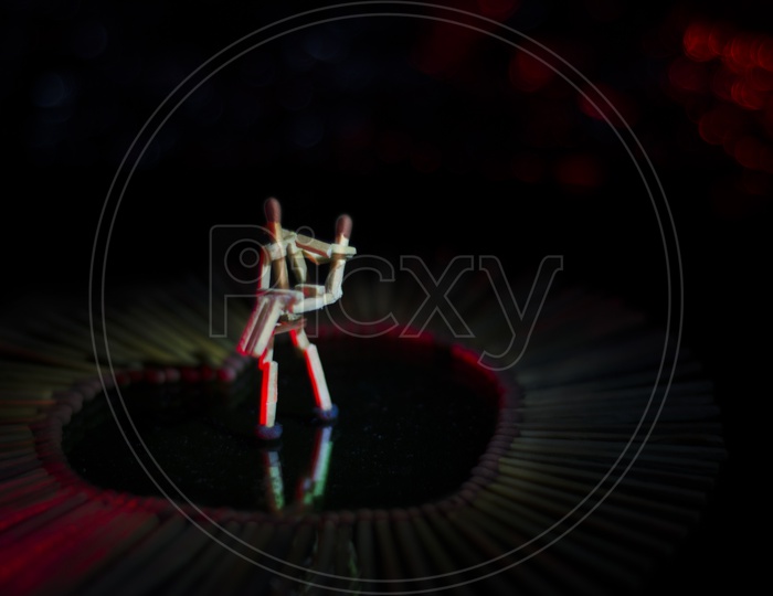 Image of Matchsticks made human feature-WJ601357-Picxy