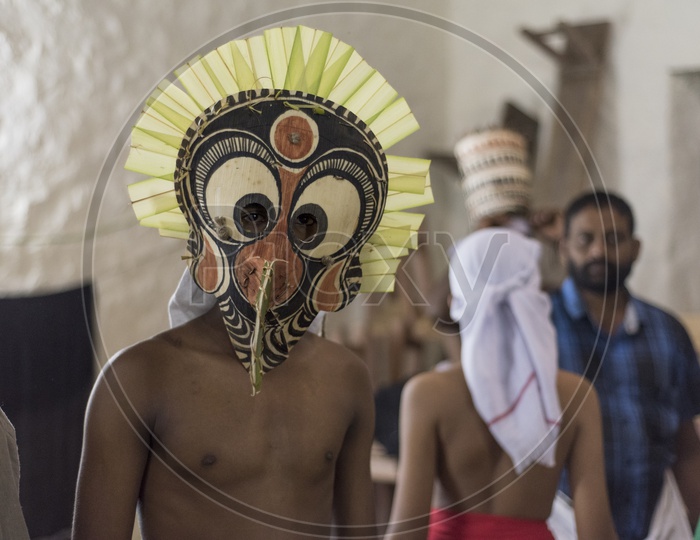 Image of Portrait of a Young Girl in getup For the Dussera Celebrations ...