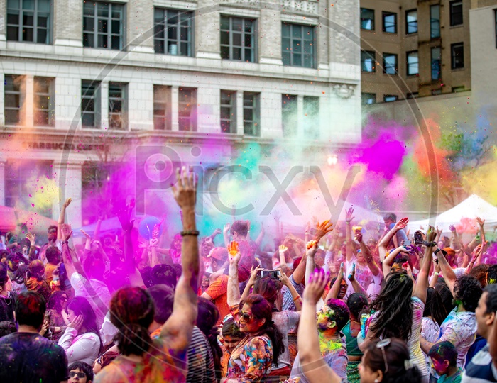 Image of Holi Celebrations - Indian Festival - Colors/Colorful in ...