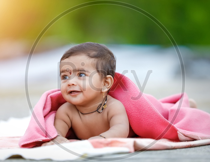 Image of Indian Cute Baby Closeup Shot with Expression on Face-UL530105 ...