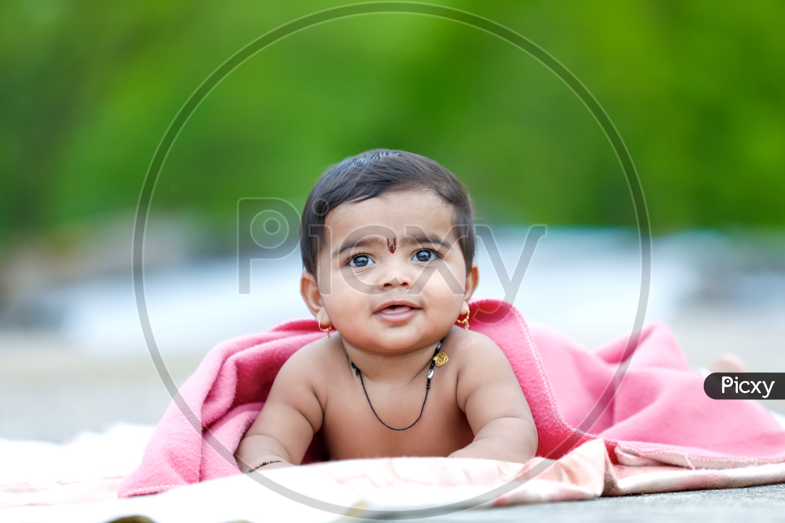 Image of Indian Cute Baby Closeup Shot with Expression on Face-KL508153 ...