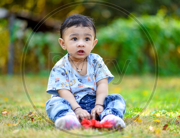 Image of Indian Cute Baby Boy Closeup Shot With a Cute Expressions-CY819595-Picxy