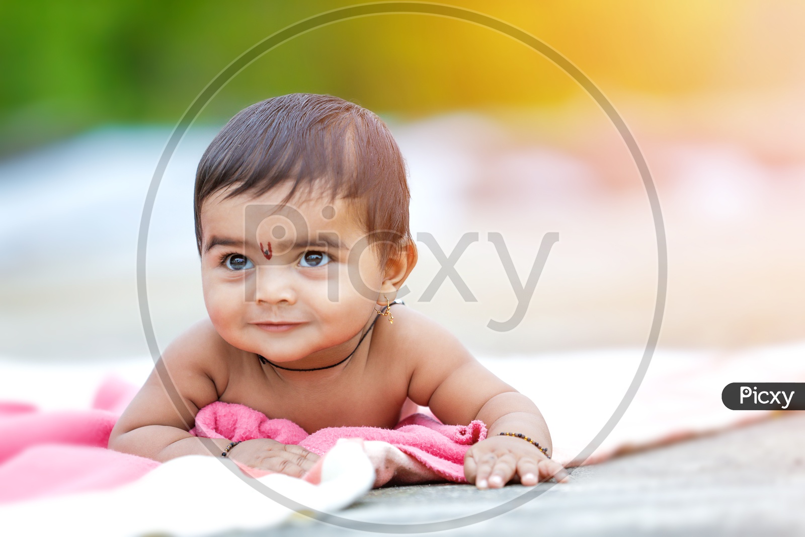 Image of Indian Cute Baby Closeup Shot with Expression on Face-ZM084107 ...