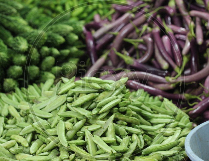 Image of Chikkudukaya/Broad Beans at Vegetables Market-EL292018-Picxy