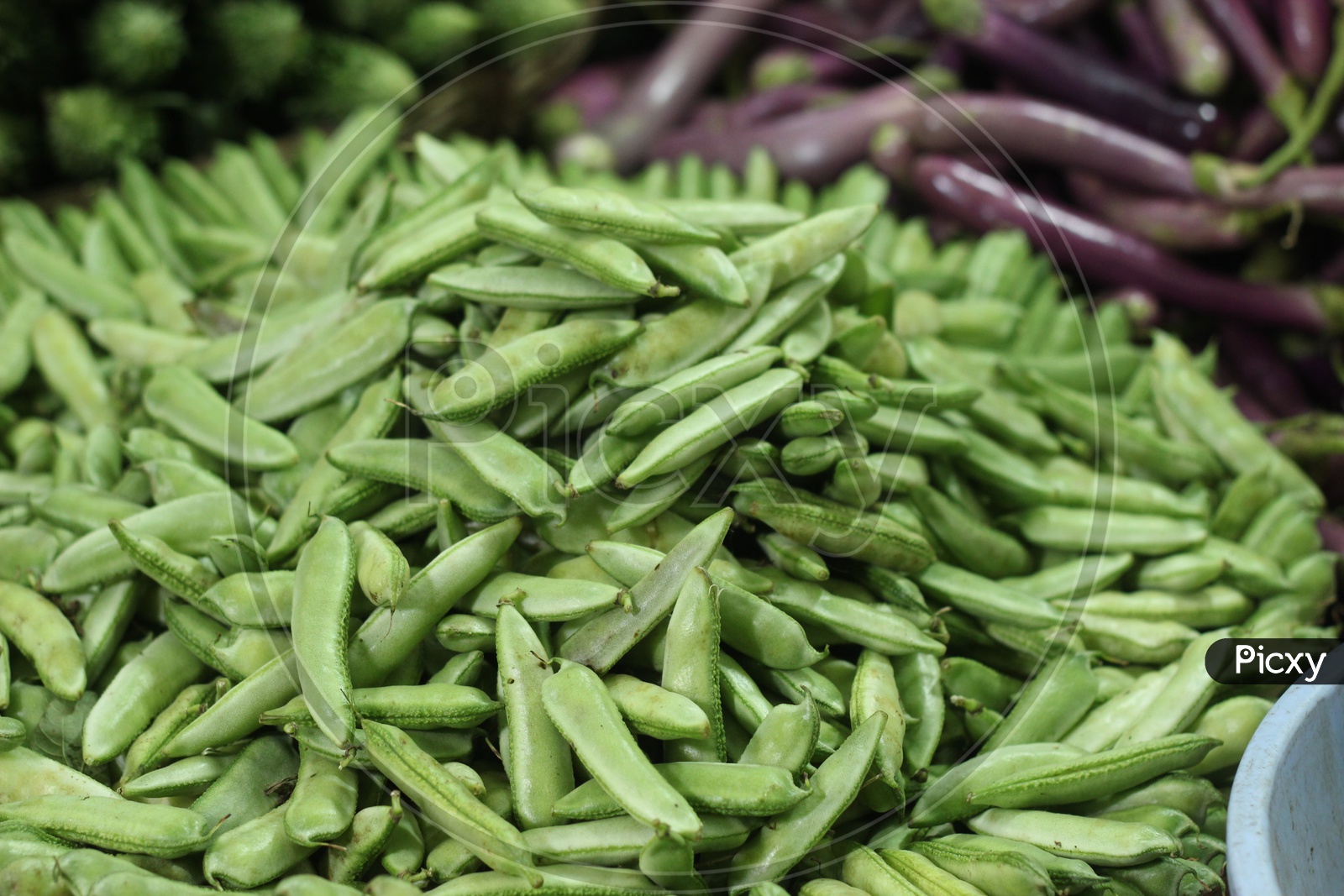 Image of Chikkudukaya/Broad Beans at Vegetables Market-EL292018-Picxy