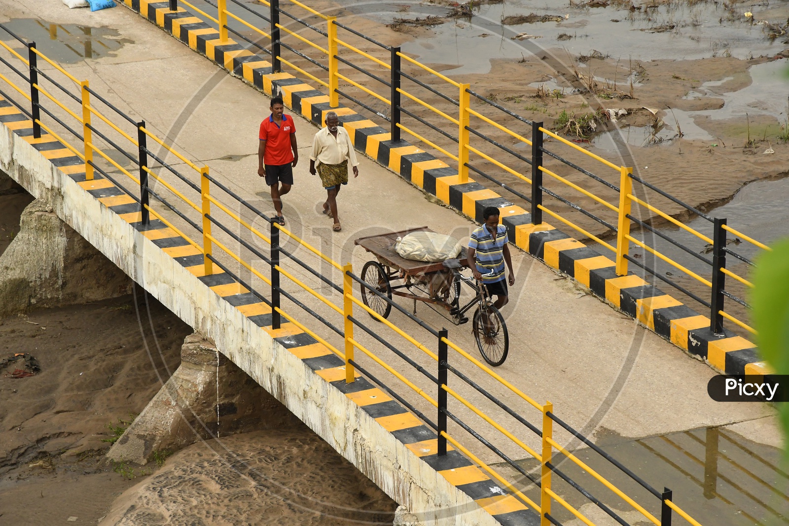 Image of Fisherman Carrying Their Catch of Fish In a Rickshaw-TG484780 ...