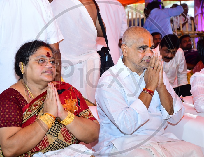 Image of Tammineni Sitaram AP State Assembly Speaker of YSR Congress Party In Vijayawada Durga ...