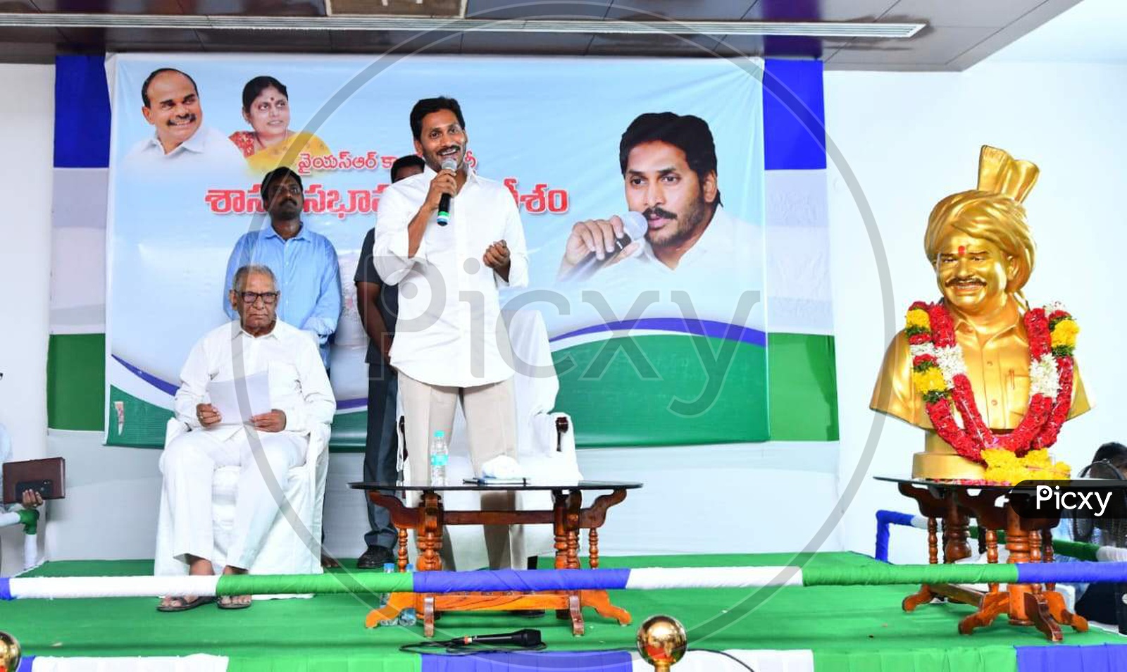 Image of CM Y.S.Jagan Mohan Reddy during a meeting with party MLA's at ...