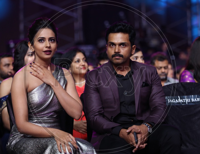 Image of Actor Karthi And Rakul Preet Singh At Film Fare Awards Event ...