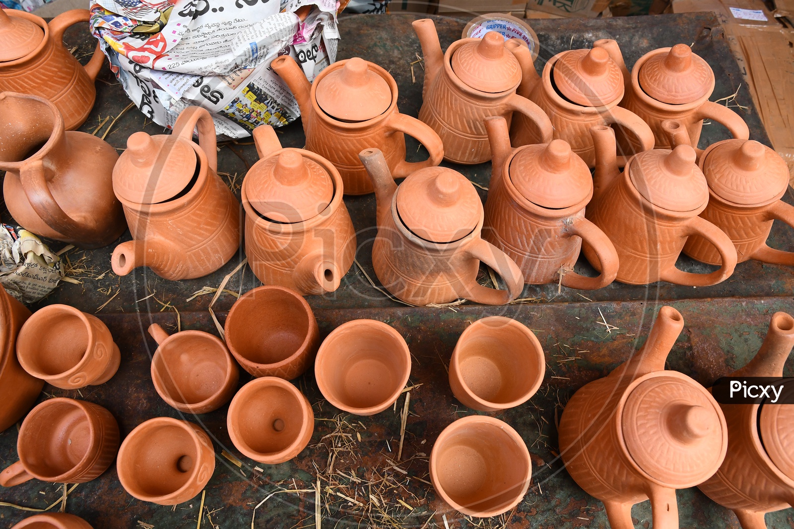 Image of View of Mud Made Containers-YN748290-Picxy