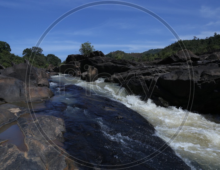 Image of Duduma Water Falls With Water Streams Or Currents Flowing ...