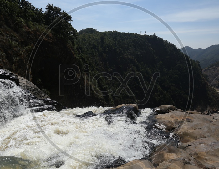 Image of Duduma Water Falls With Water Streams Or Currents Flowing ...