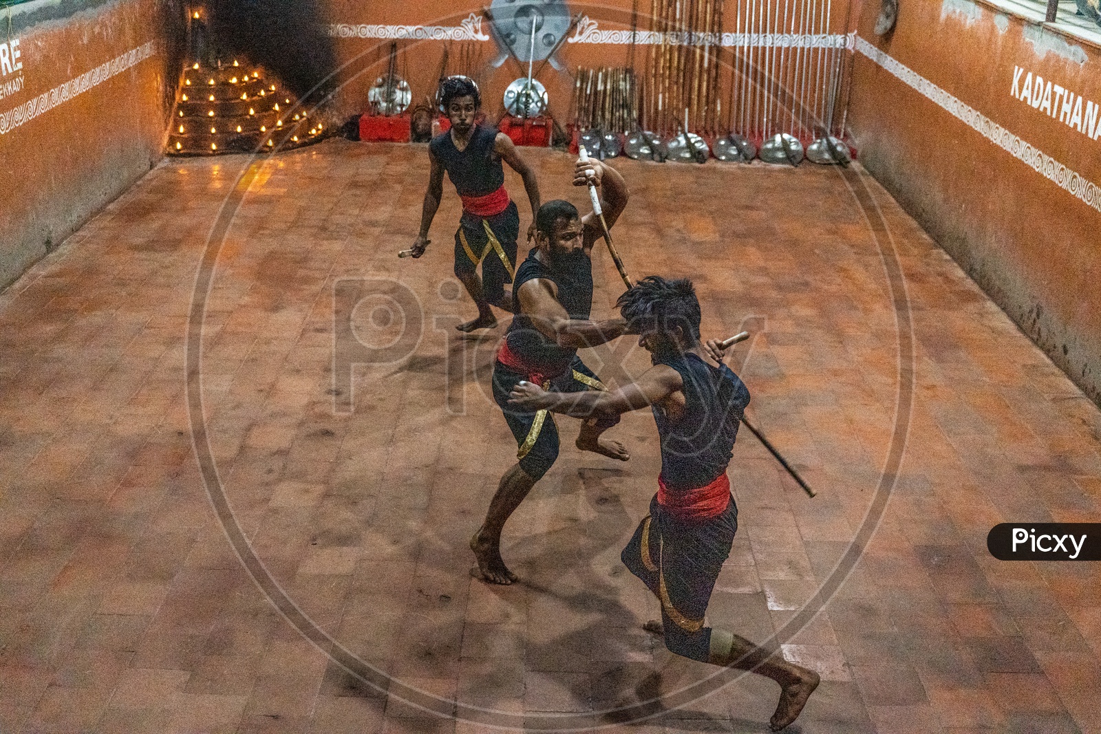 Image of Indian Martial Arts Kalariya Pattu Performance By Kerala Man ...