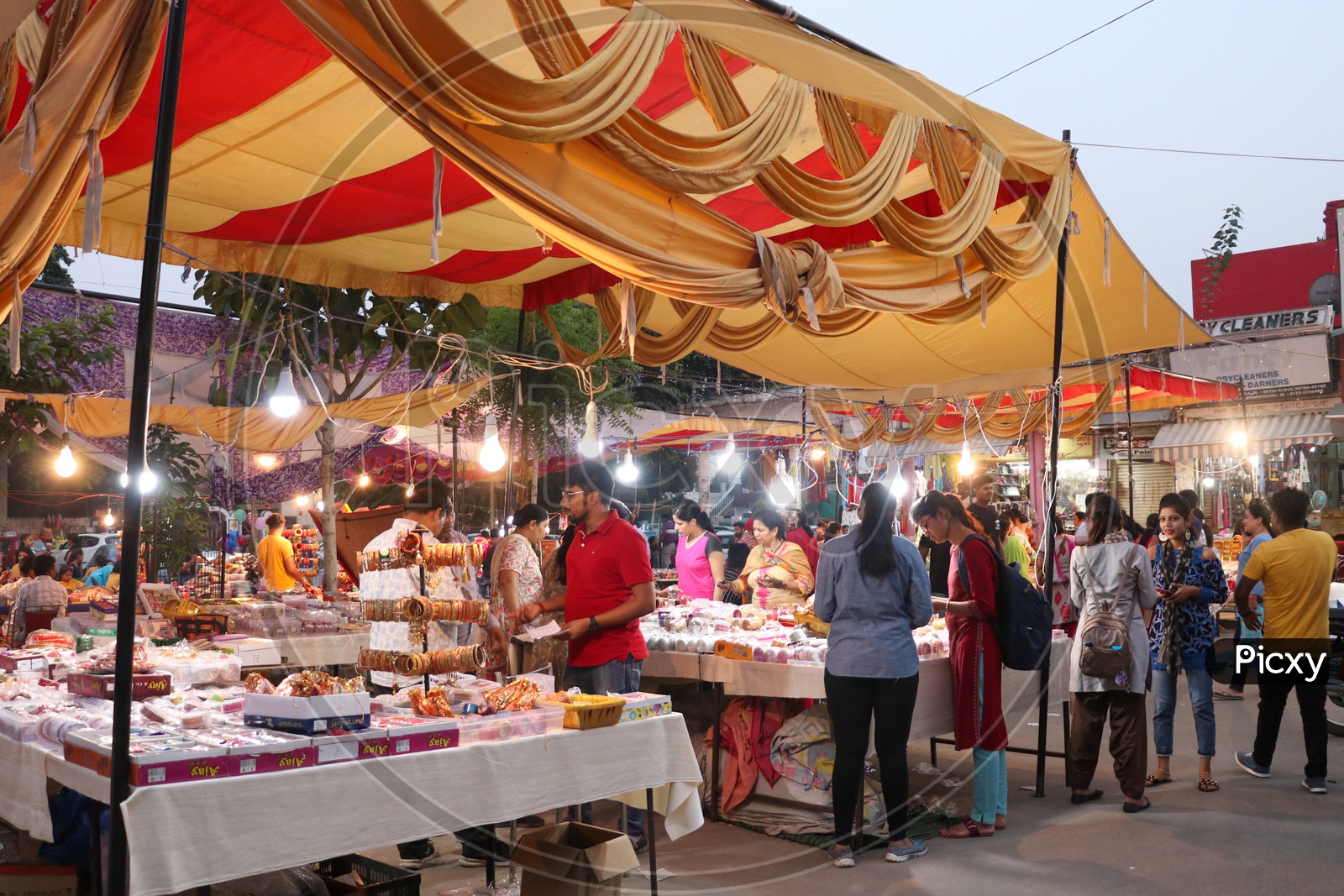Image of Bangle And Imitation Jewelery Stalls Arranged At Festival ...