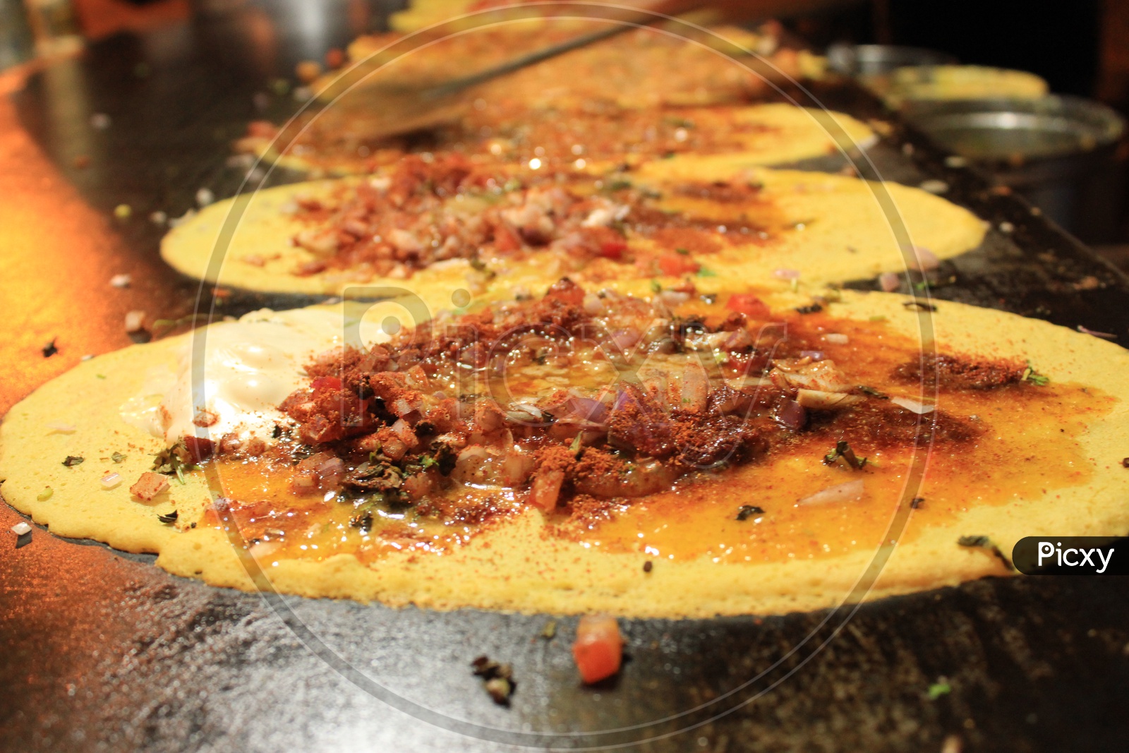 Image of Man Preparing Dosa at A Famous Dosa Stall Called Ram Ki Bandi ...