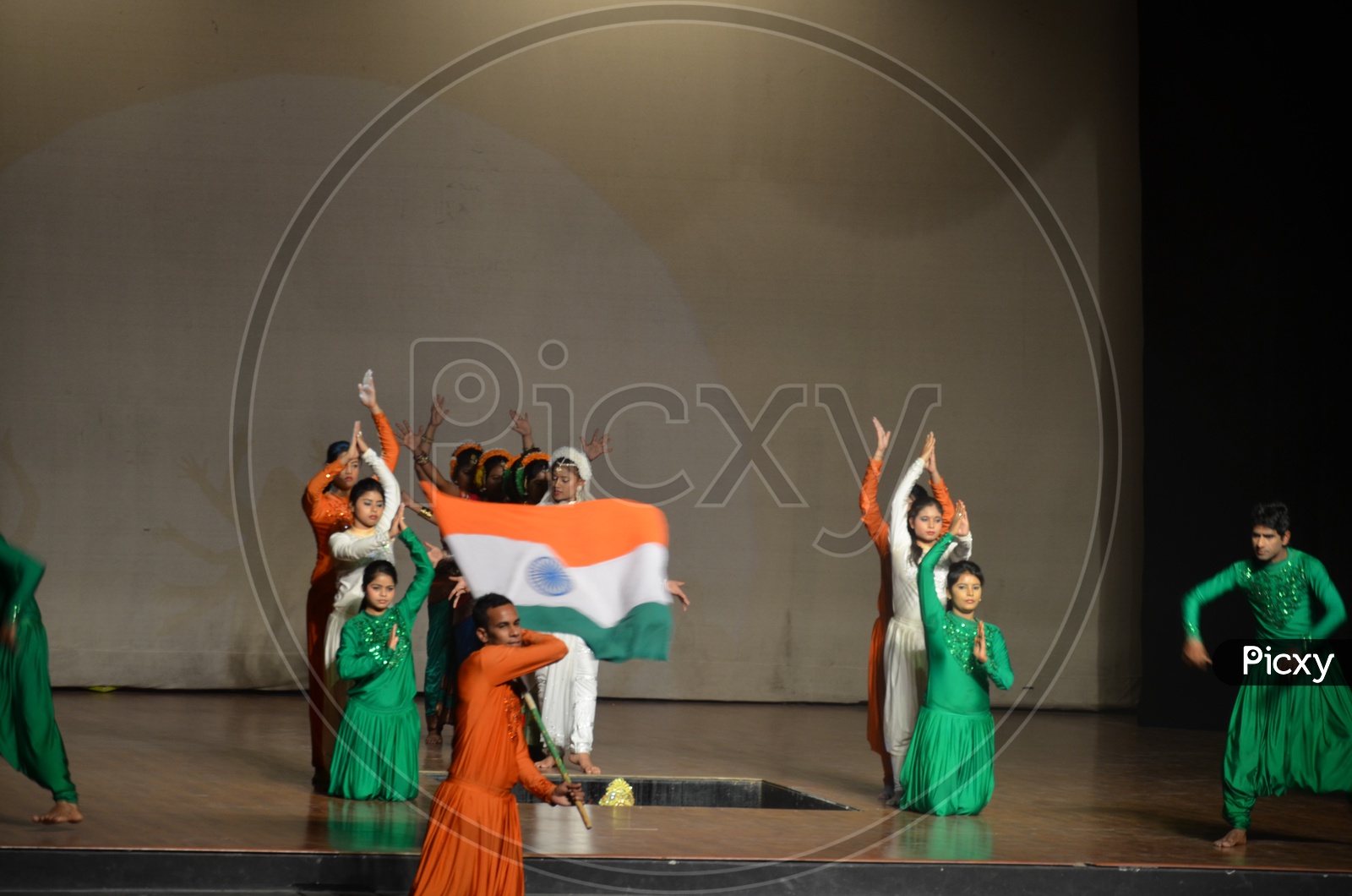 Image of Indian Artists Performing On Stage For Independence Day With ...