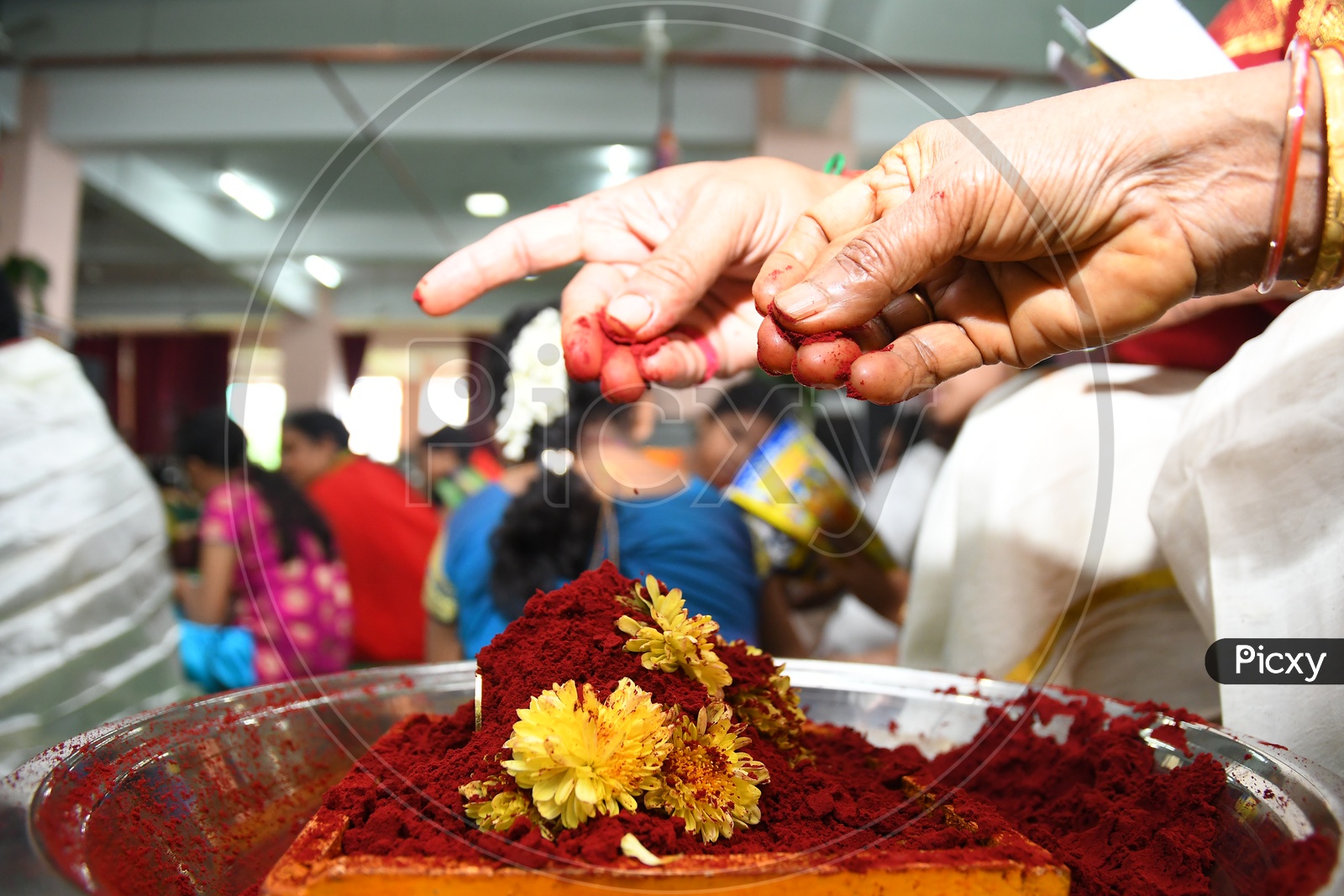 Image of Kumkuma Archana Pooja at Kanaka Durga Temple-BX653108-Picxy