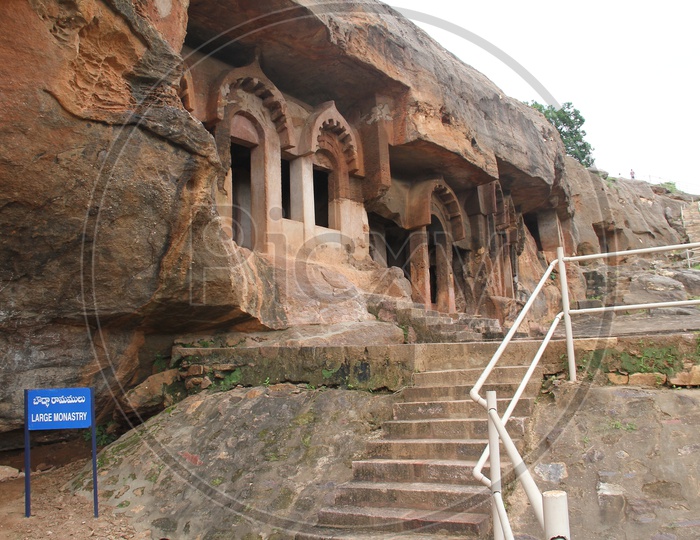 Image of Ancient Large Monastery in Guntupalli caves-VV149222-Picxy