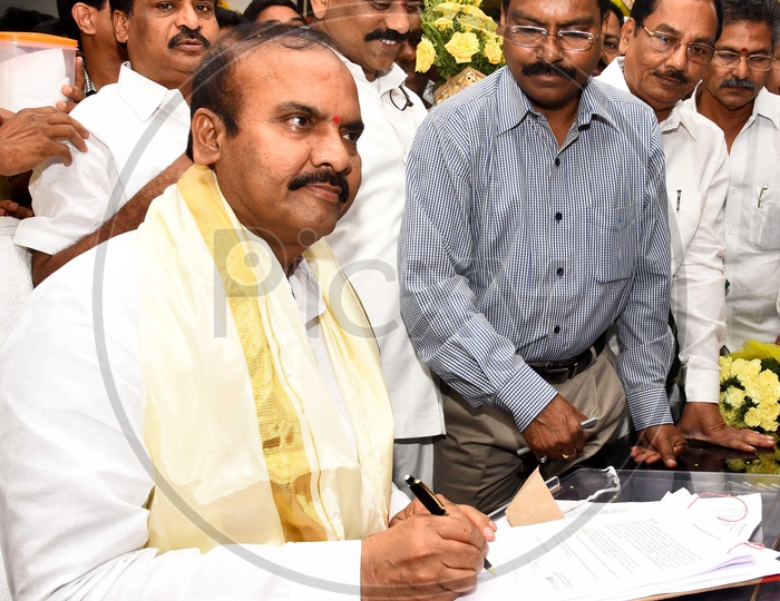 Image of Pattipati Pulla Rao Taking Charge As Civil Supply Minister At ...
