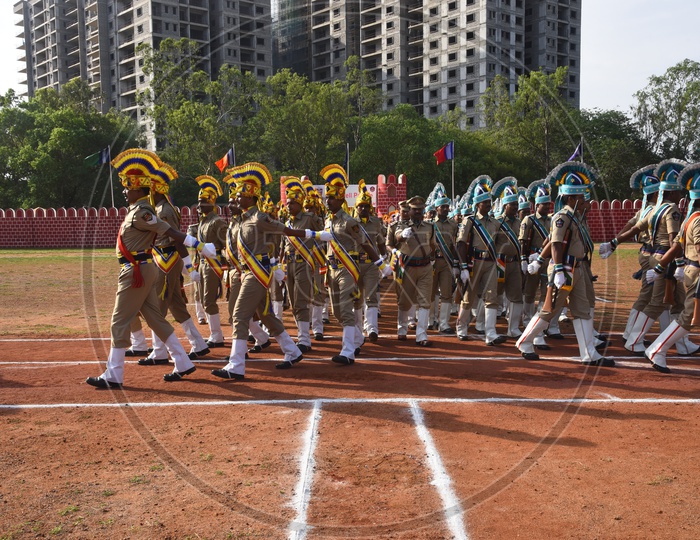 Image of AP Police performing Parade in Police Headquarters-TL330476-Picxy