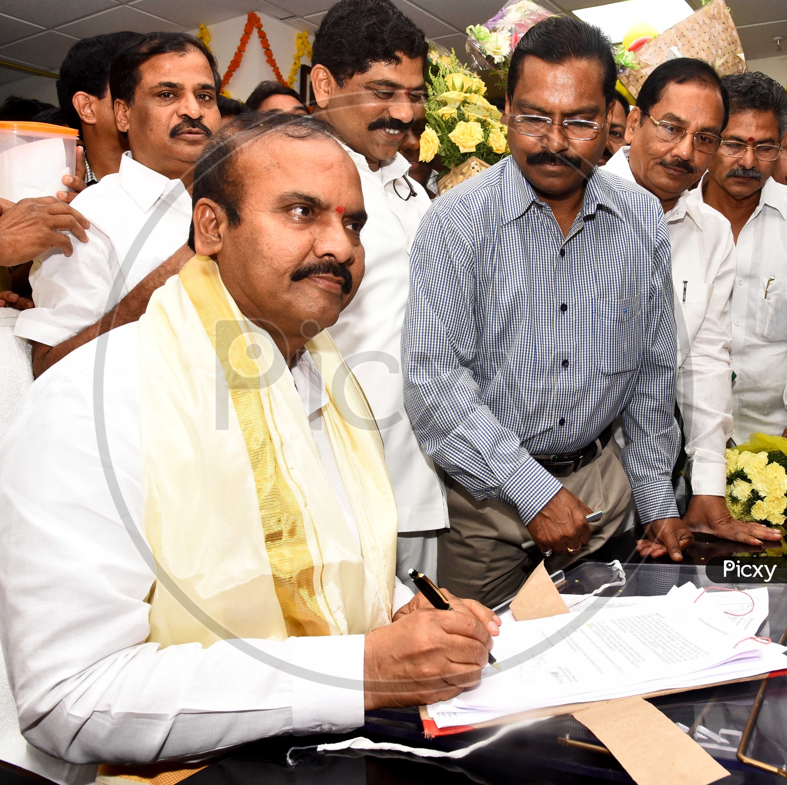 Image of Pattipati Pulla Rao Taking Charge As Civil Supply Minister At ...
