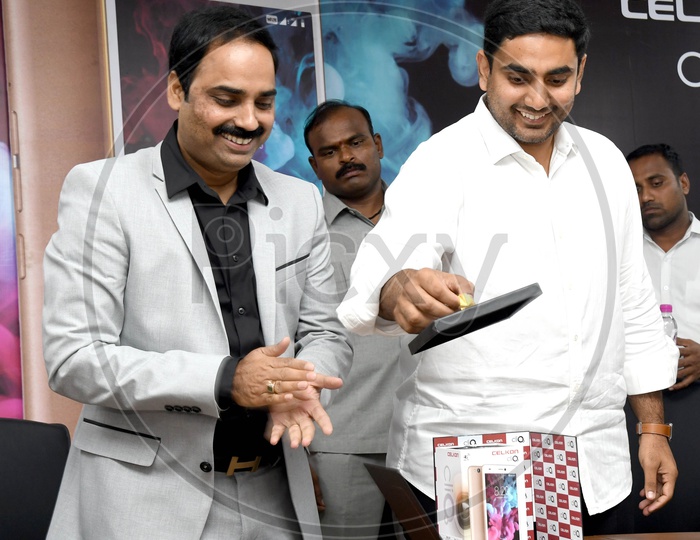 Image of Celkon MD Y.Guru Launching New Mobiles with AP IT Minister ...