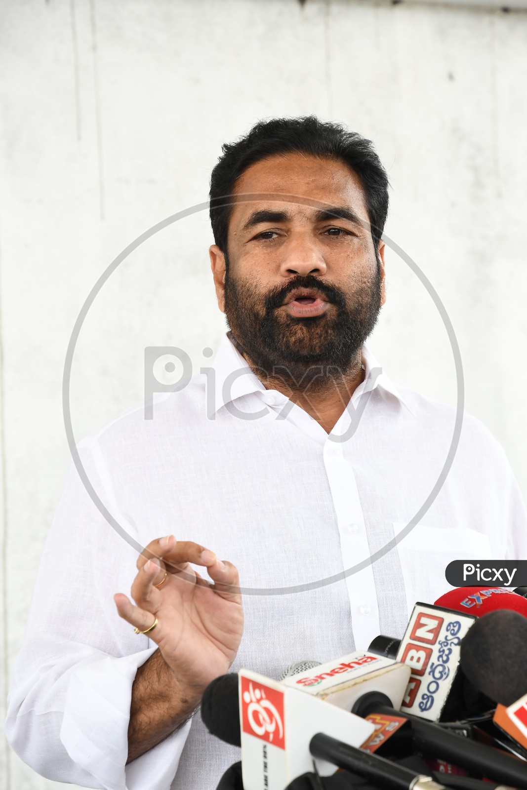 Image of Nellore Rural MLA Kotamreddy Sridhar Reddy in a Press ...