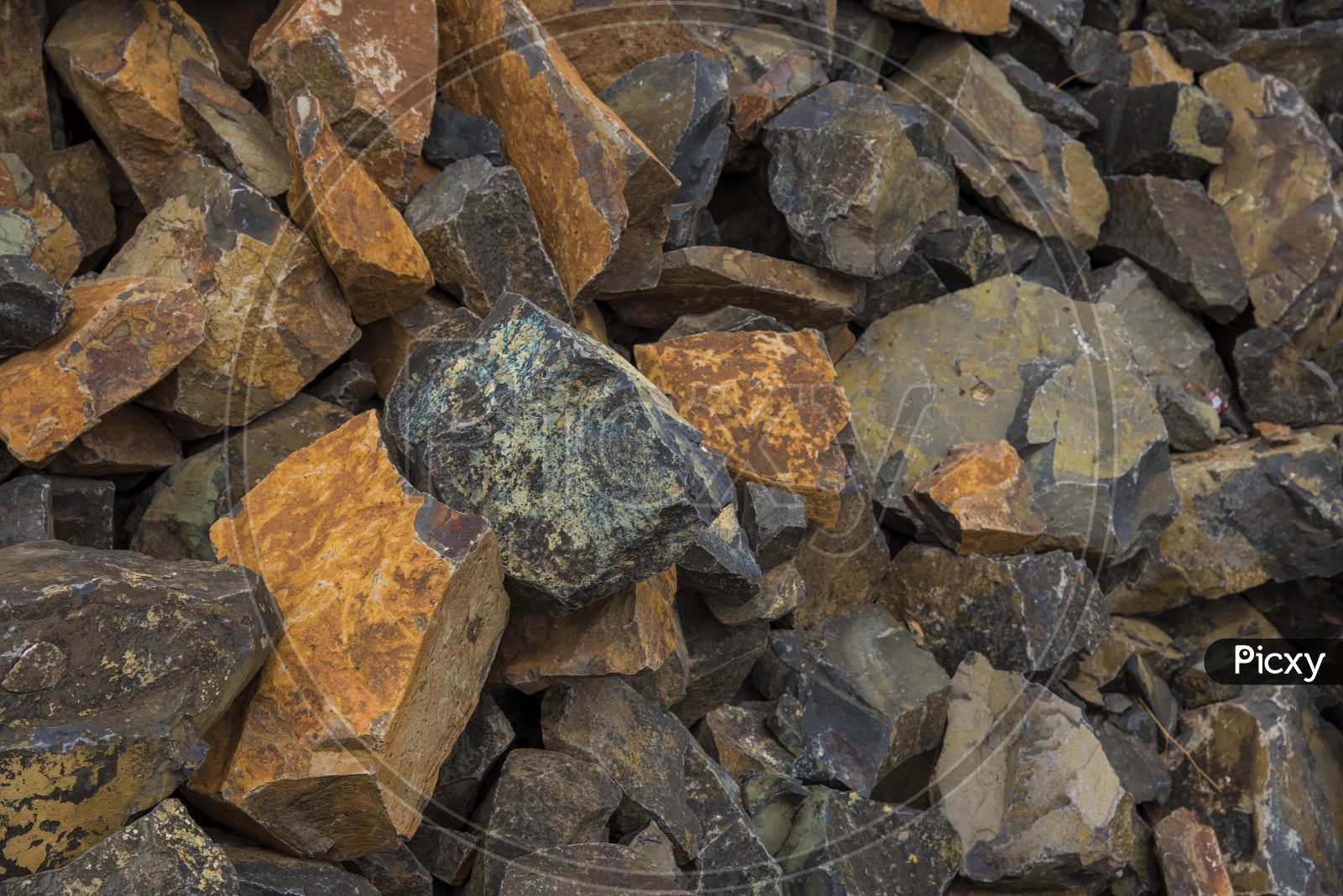 Image of Gravel Stones Or Kankara Closeup Forming a Background-GS148770 ...