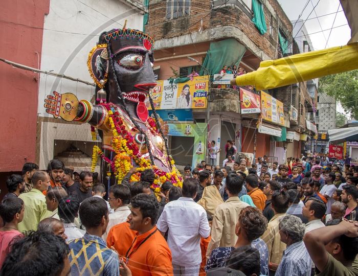Image of Pili Marbat and Kala Marbat Idols Procession In Nagpur After ...