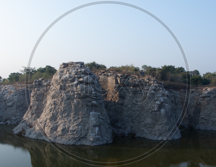 Image of Quarry Filled With Water At Ameenpur Lake-DP639843-Picxy