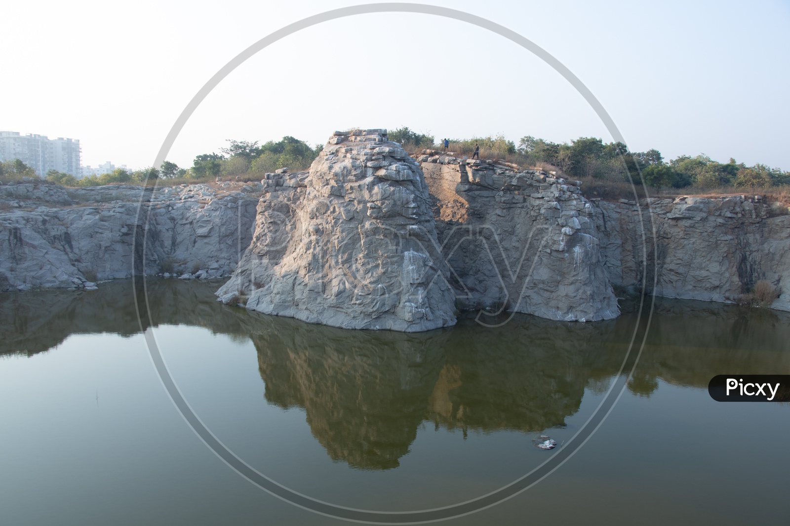 Image of Quarry Filled With Water At Ameenpur Lake-VD271320-Picxy