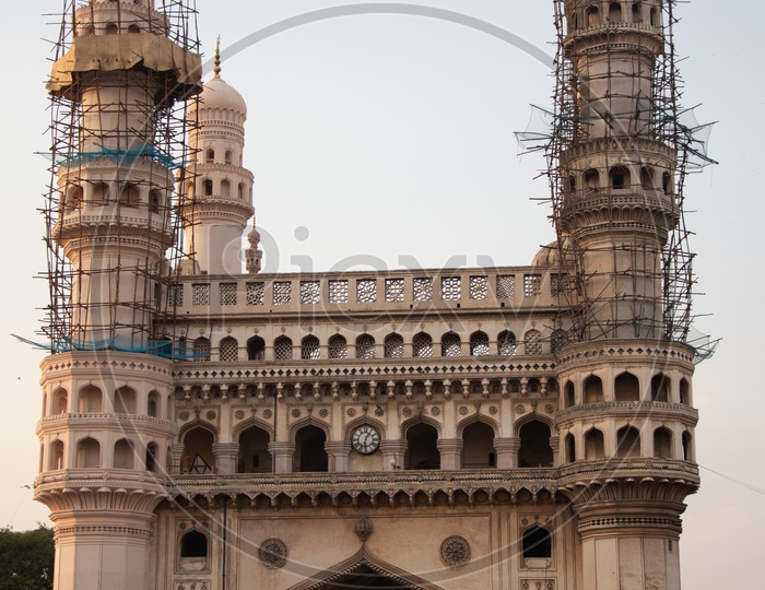 Image of Charminar Pillar View With Night Sky Backdrop-MV185267-Picxy