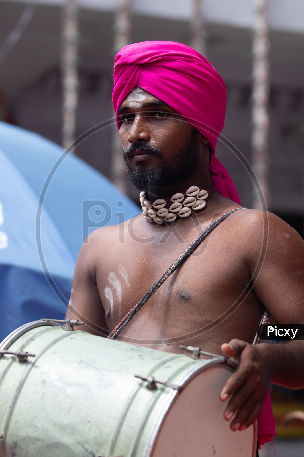 Image of Tribal Drum Artists Performing on Stage At Bonalu Festival ...
