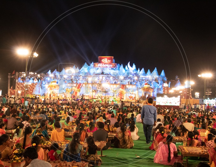 Image of Stage At Koti Deeposthavam Event Organised by Bhakthi TV Media ...